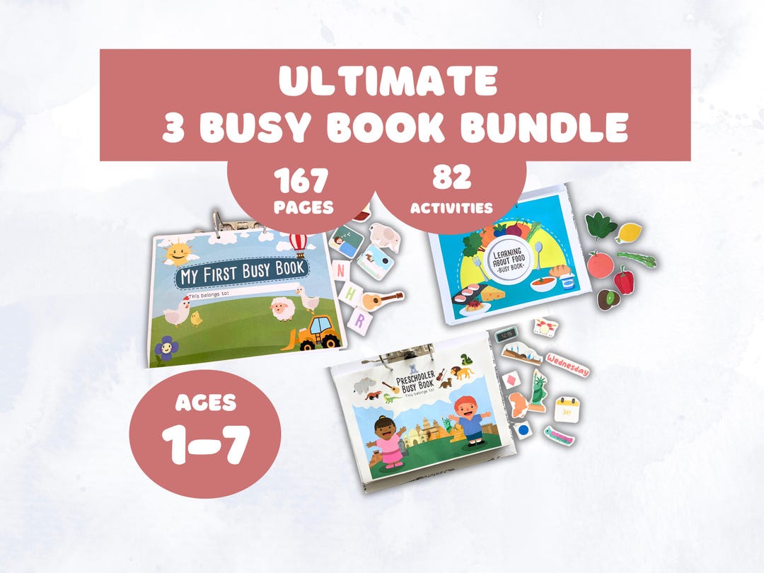 Toddler Busybook Printable, First Busy Book 2 Year Old, 3 Year Old Busy ...