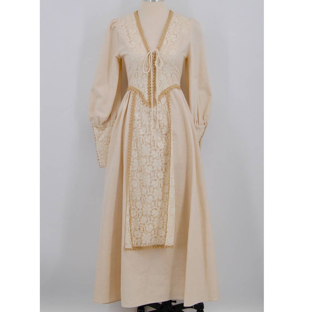 70's Elizabethan Revival Black Label Gunne Sax Dress - Etsy