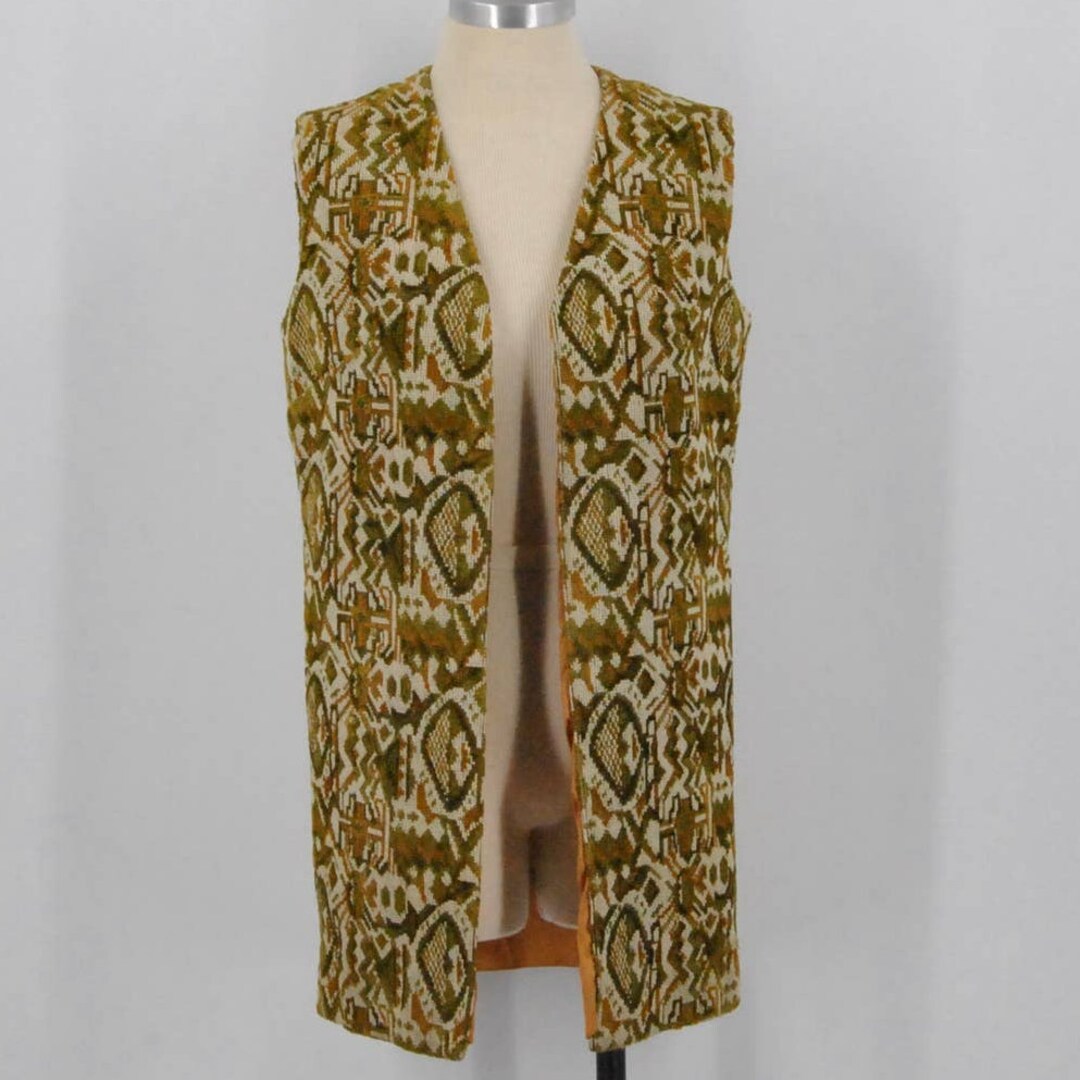 Vintage Homemade Tapestry Vest - Etsy