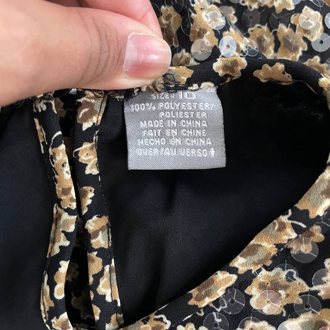 Vintage Liz Claiborne Floral Sequins Dress - Etsy