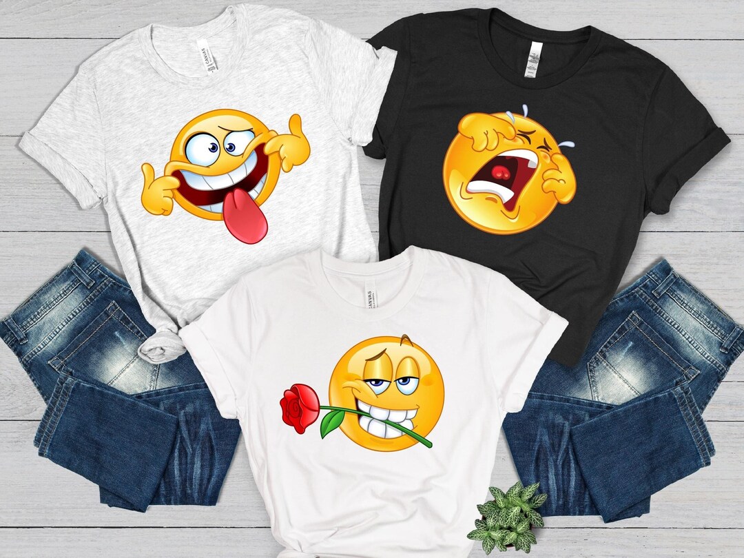 Custom Emoji Face Shirt, Cute Emoji Face Shirt, Emojis Matching Family ...
