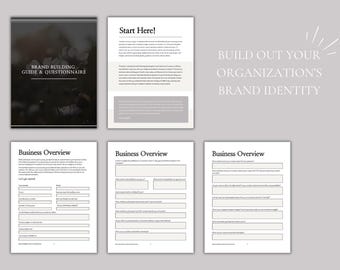 Branding Questionnaire | Brand Design Brief Template | for Designer ...