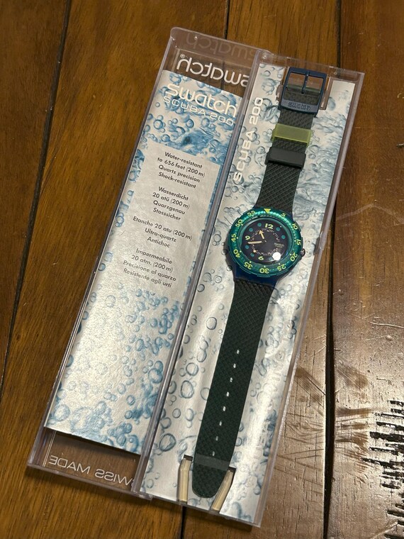Rare Brand New NOS 1991 Swatch Scuba Blue Moon SDN100 - Gem