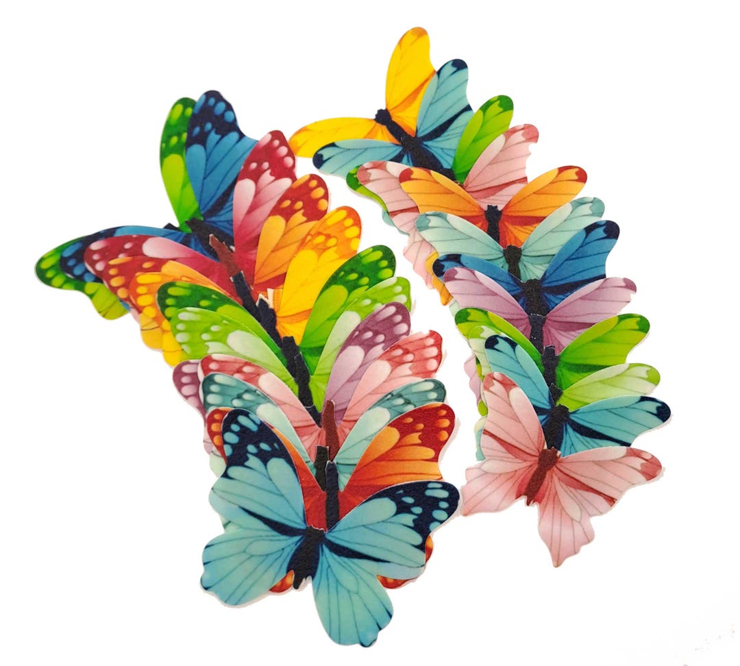Sugar Butterflies Butterflies 24 Pieces per Cake - Etsy
