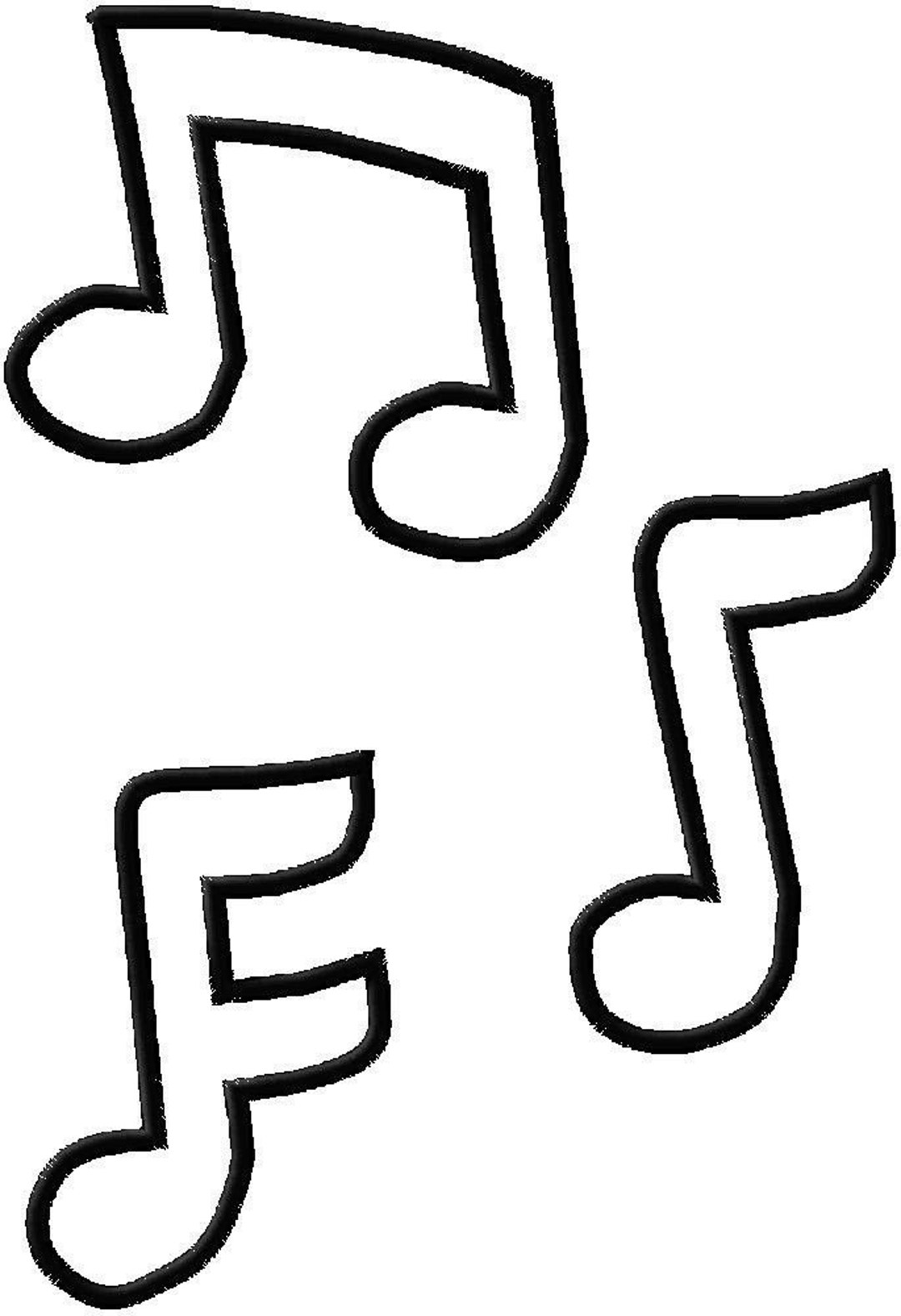 Embroidery Design Applique Music Notes - Etsy