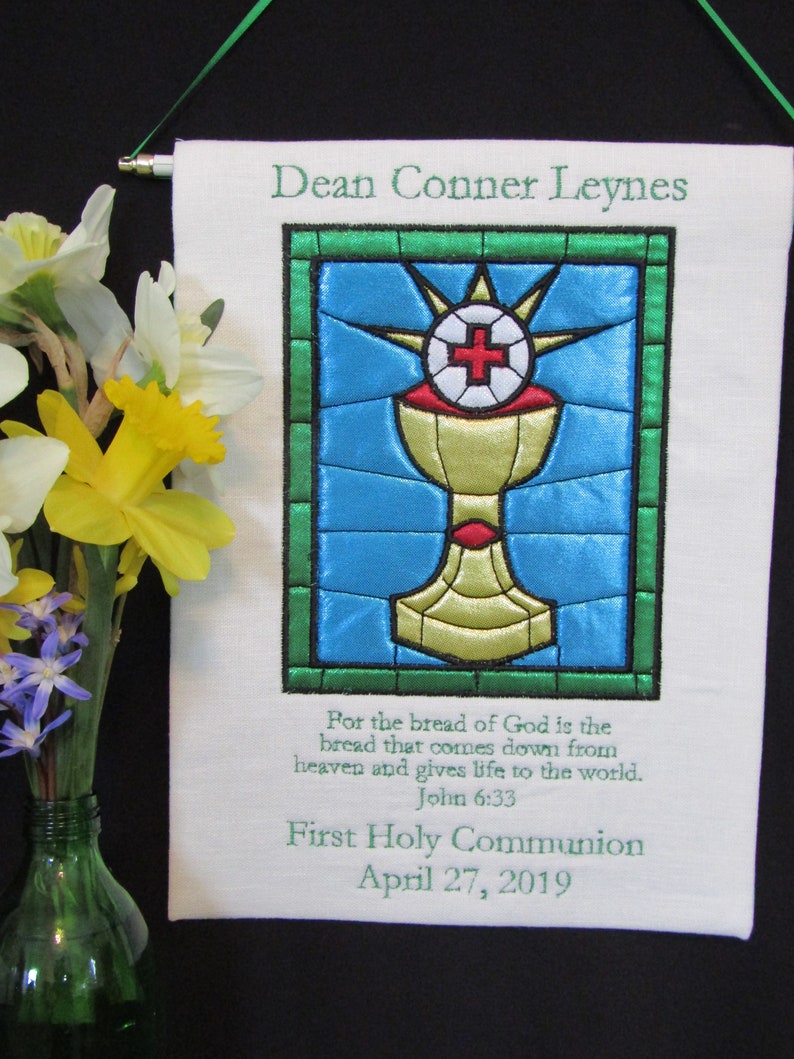 Communion Banner Embroidered Personalized CUSTOM to Your - Etsy