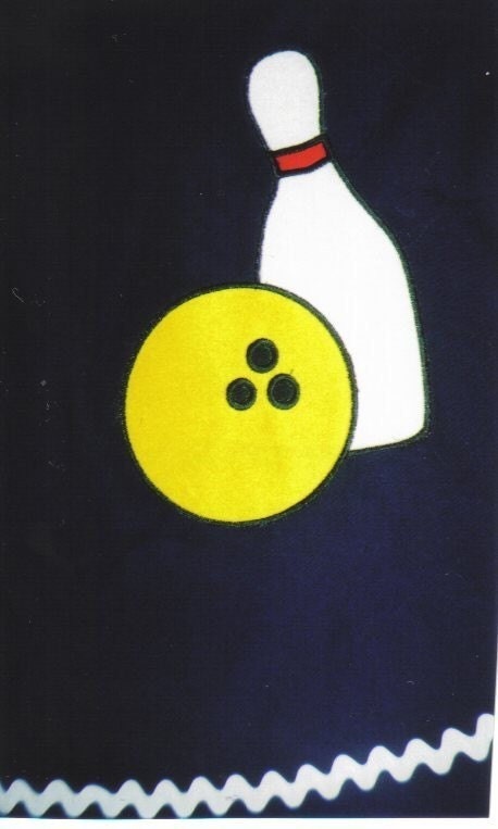Embroidery Design Applique Bowling Ball and Pin - Etsy