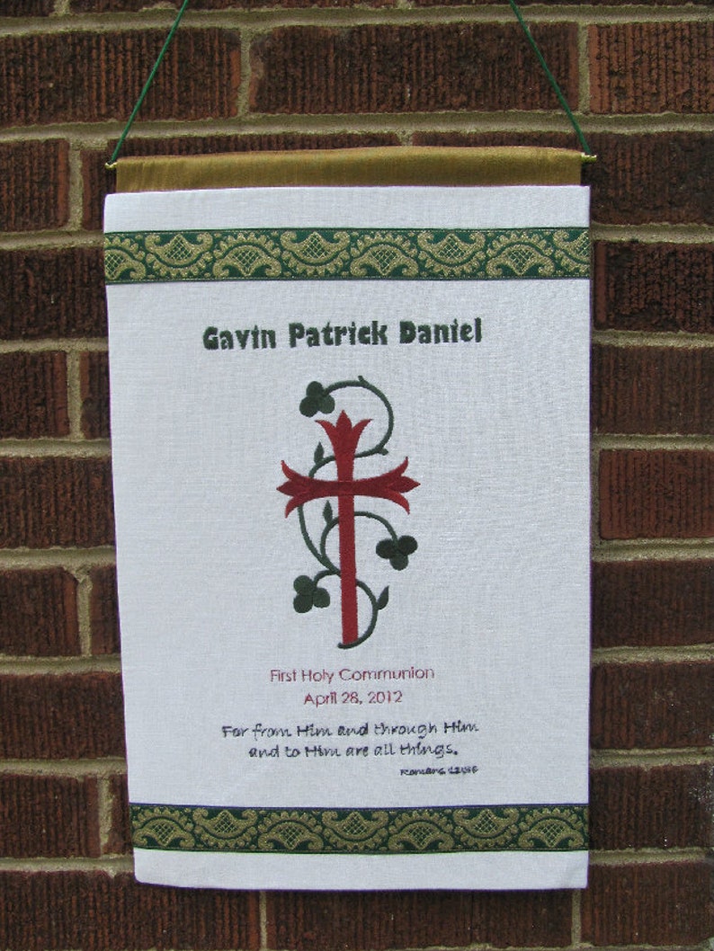 Communion Banner Embroidered Personalized CUSTOM to your | Etsy
