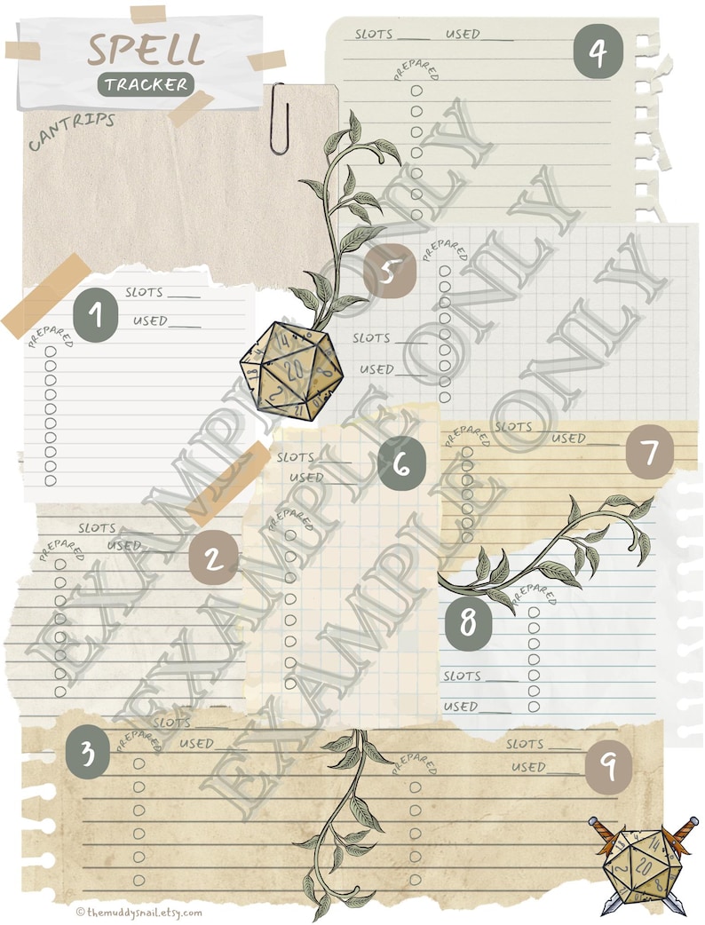 Dnd Character Sheet - Cottagecore Scrapbook Aesthetic - Printable - Dnd ...