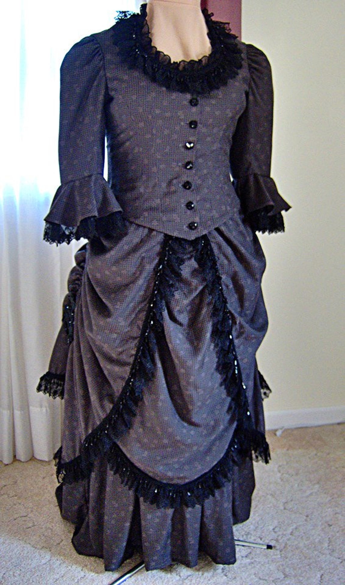 For Orders Only Custom Made 1800s Victorian Bustle Dress Etsy