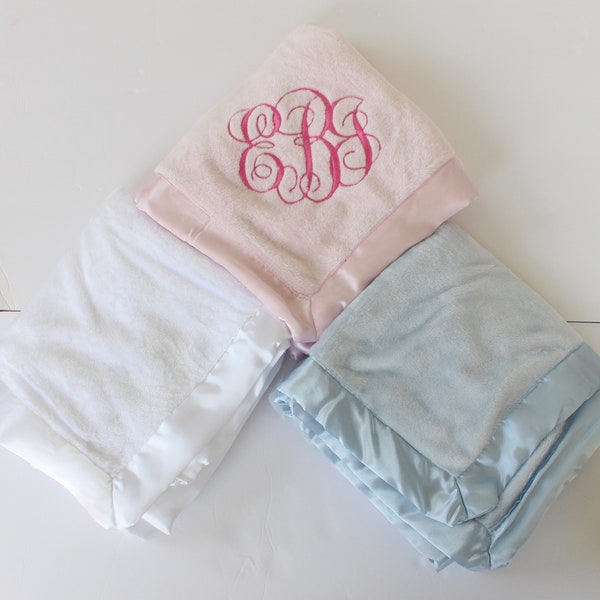 Monogrammed Baby Fleece Blanket - Etsy