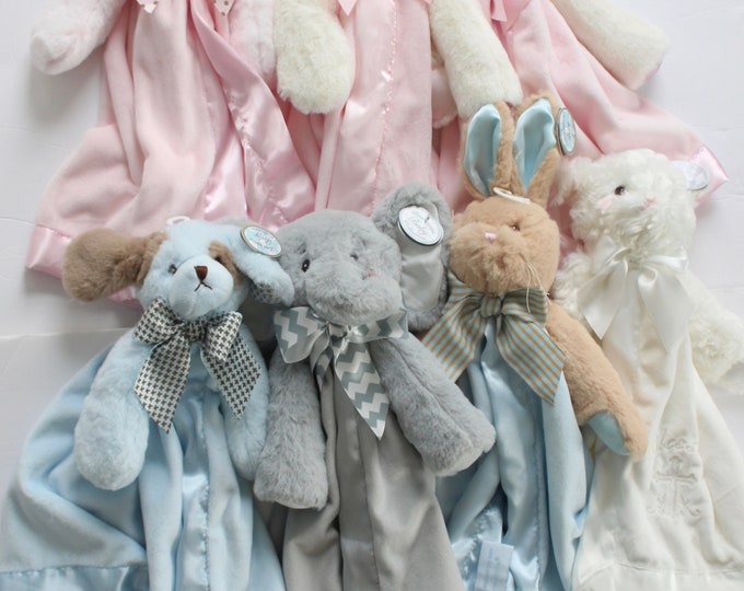 Monogrammed Critter Lovie Blanket - Etsy