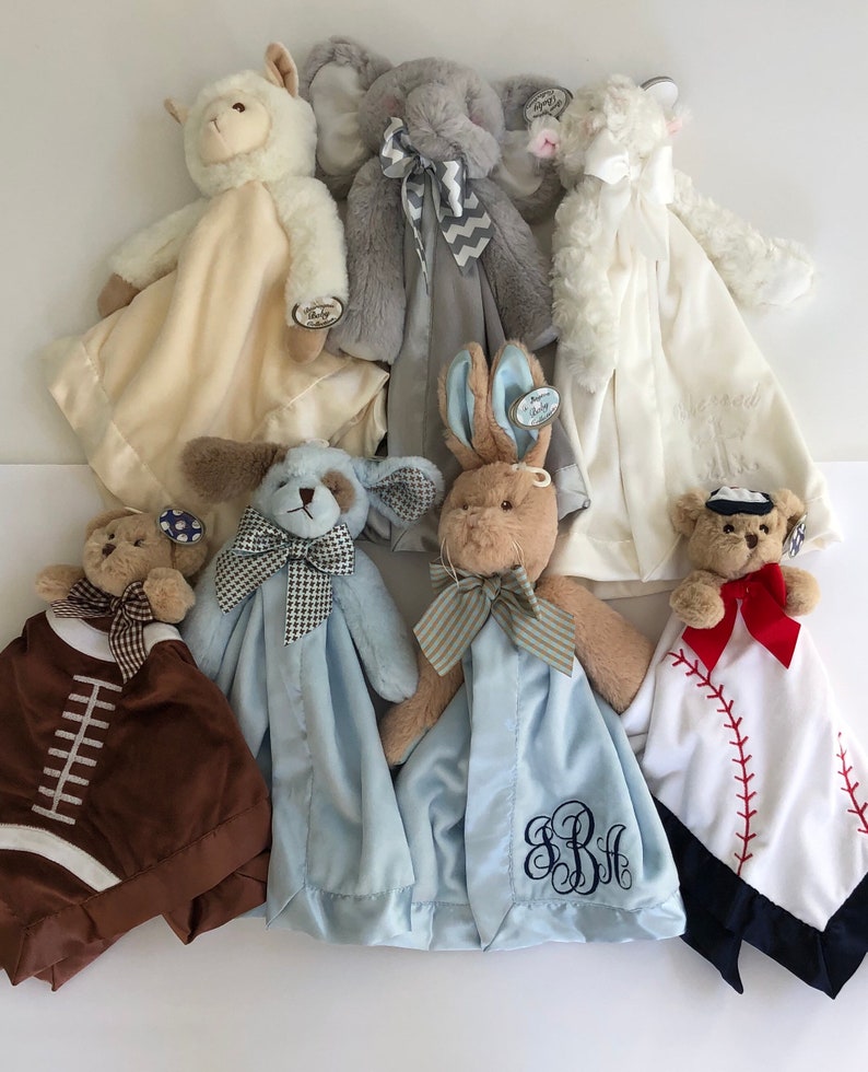 Monogrammed Critter Lovie Blanket - Etsy