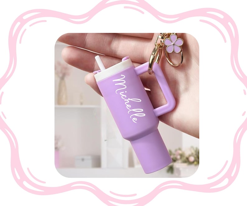 Adorable Mini Tumbler Keychains | Chapstick Holder Keychain | - Etsy