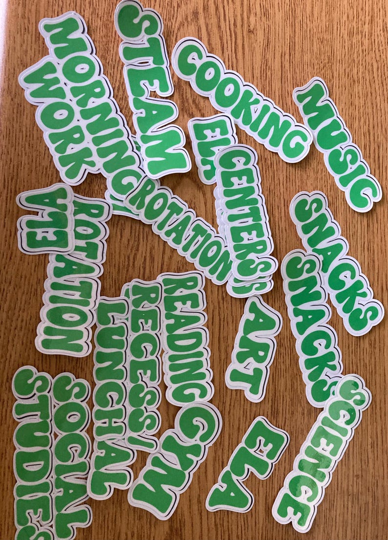 Class Schedule Stickers | Personalized Stickers | Special Ed Class - Etsy