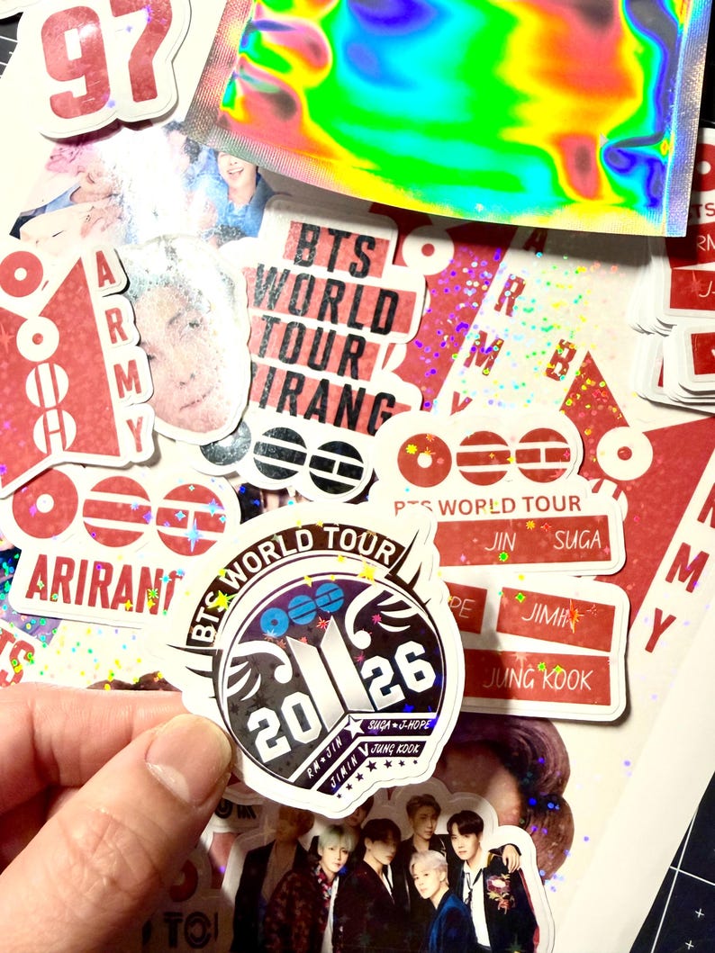 K-pop Inspired Sticker Pack | ARMY Decor Stickers | Waterproof ...