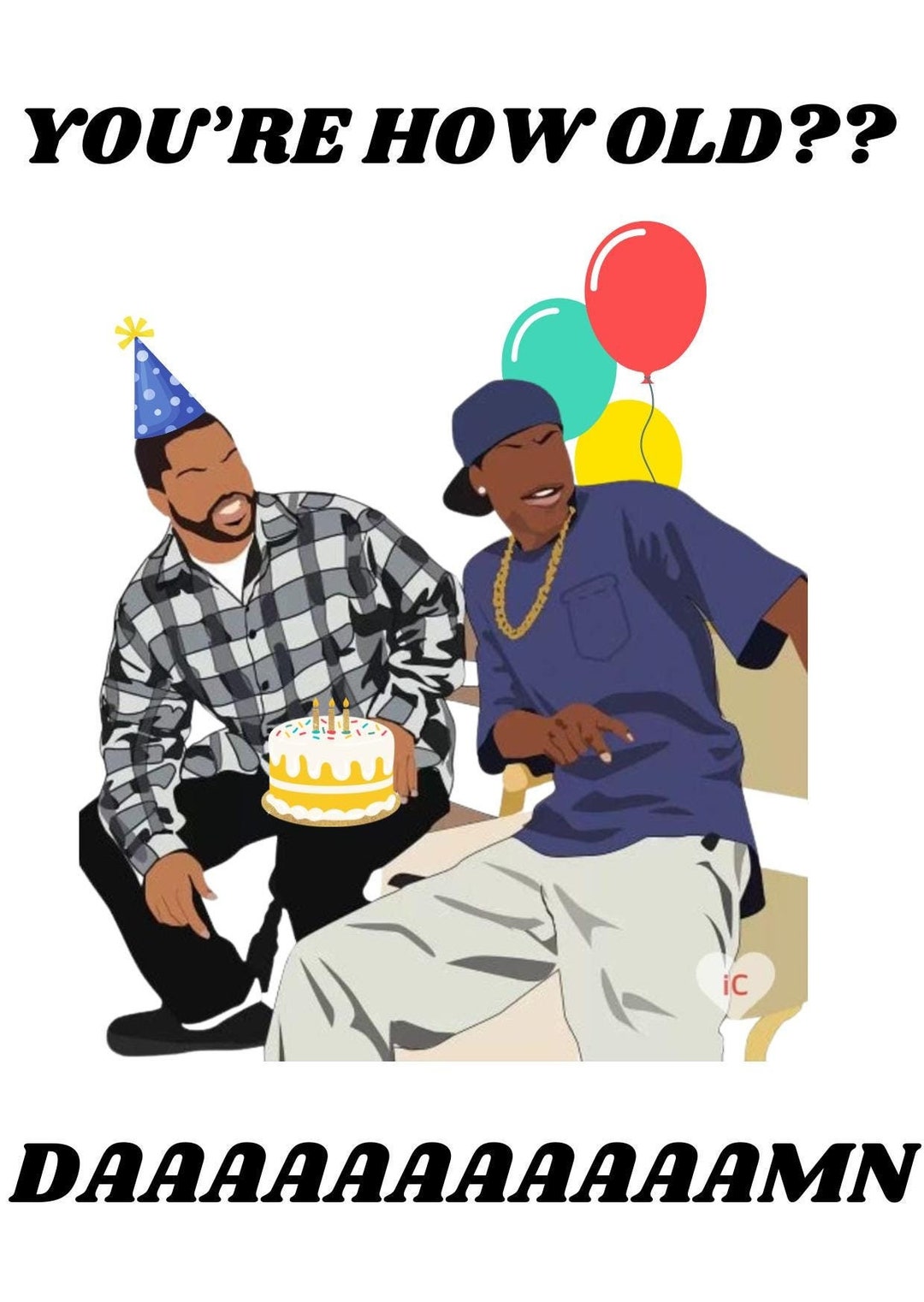 Friday Birthday Card, 90s Pop Culture, Hip Hop Birthday Card, Funny ...