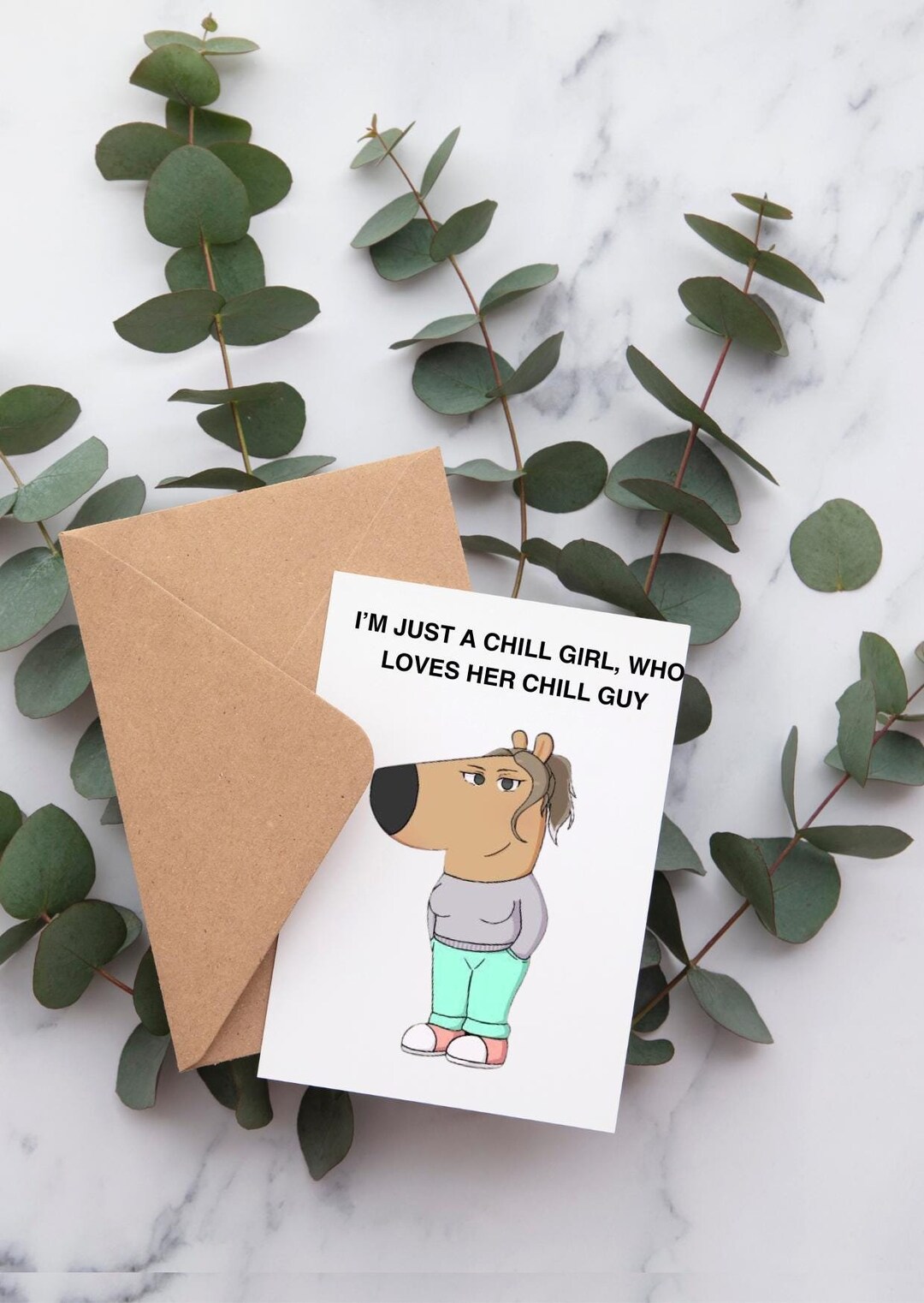 Chill Girl Valentines Day Printable Card I’m Just a Chill Girl Who ...
