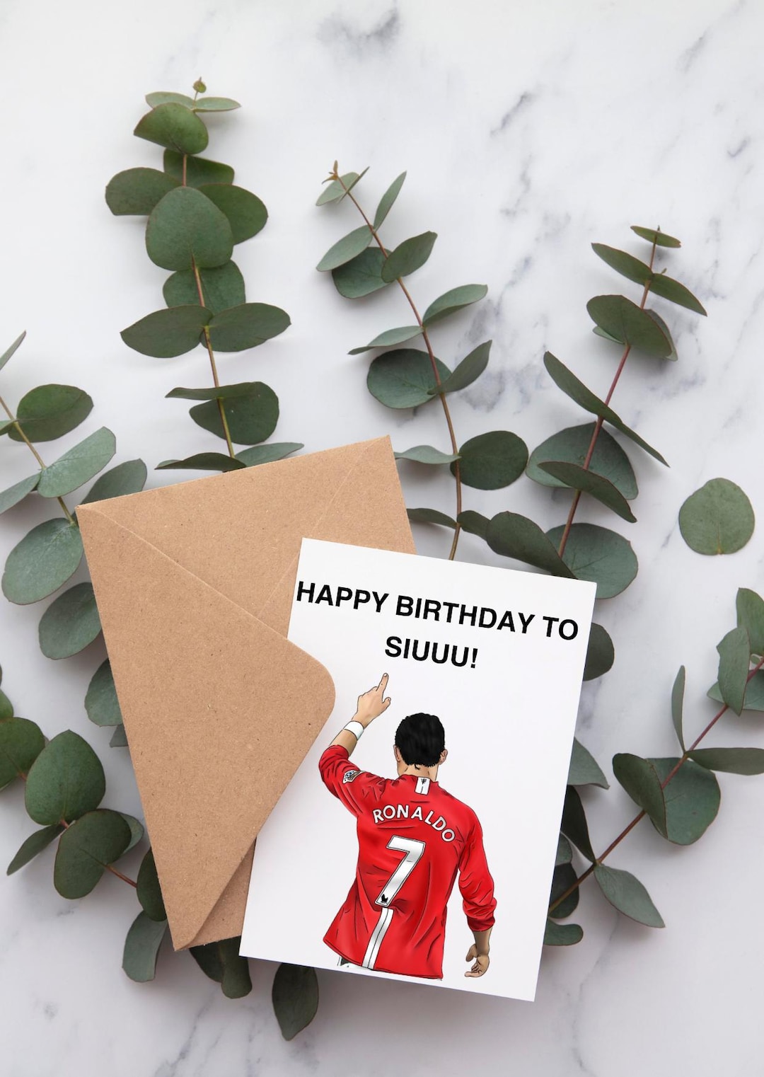 Cristiano Ronaldo Birthday Card | Siuuu | CR7 | Manchester United ...