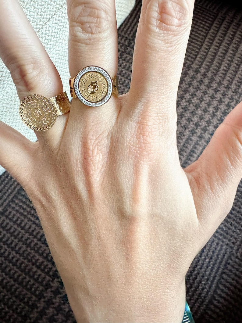 Gold Turkish Coin Ring: Vintage Inspired Watchband Jewelry - Etsy