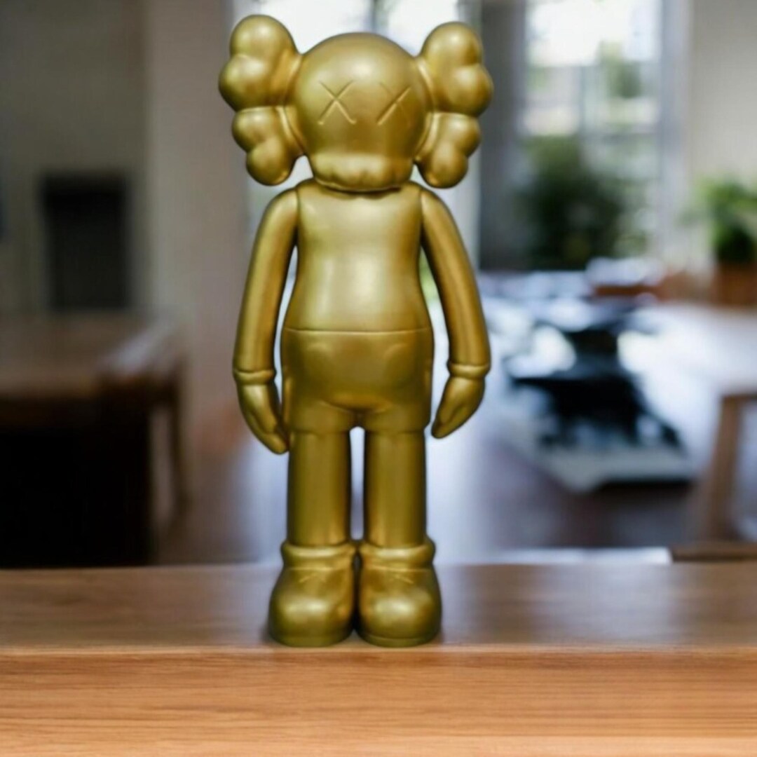 Gold Kaws-inspired Sit Statue Christmas Modern Art Decor Hypebeast Desk ...