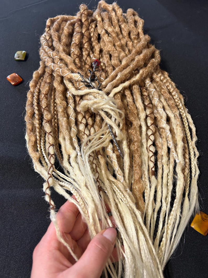 Ombre Blonde Dreadlock Extensions: Thin Twisted Dreads, Nordic Style ...