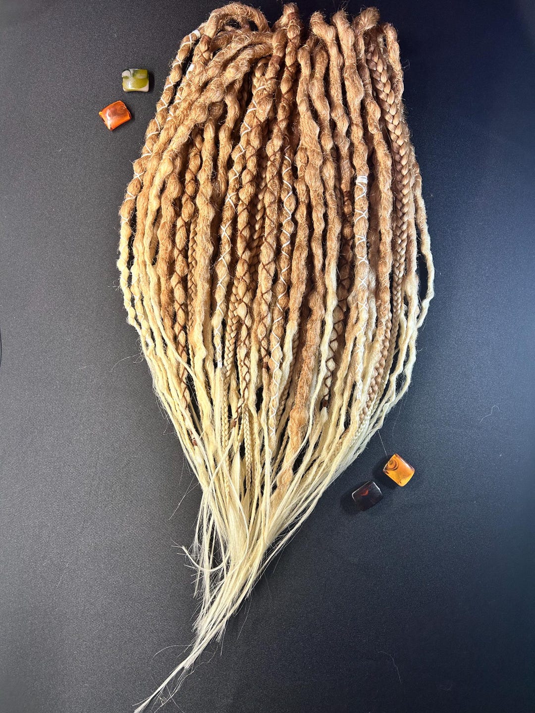 Ombre Blonde Dreadlock Extensions: Thin Twisted Dreads, Nordic Style ...