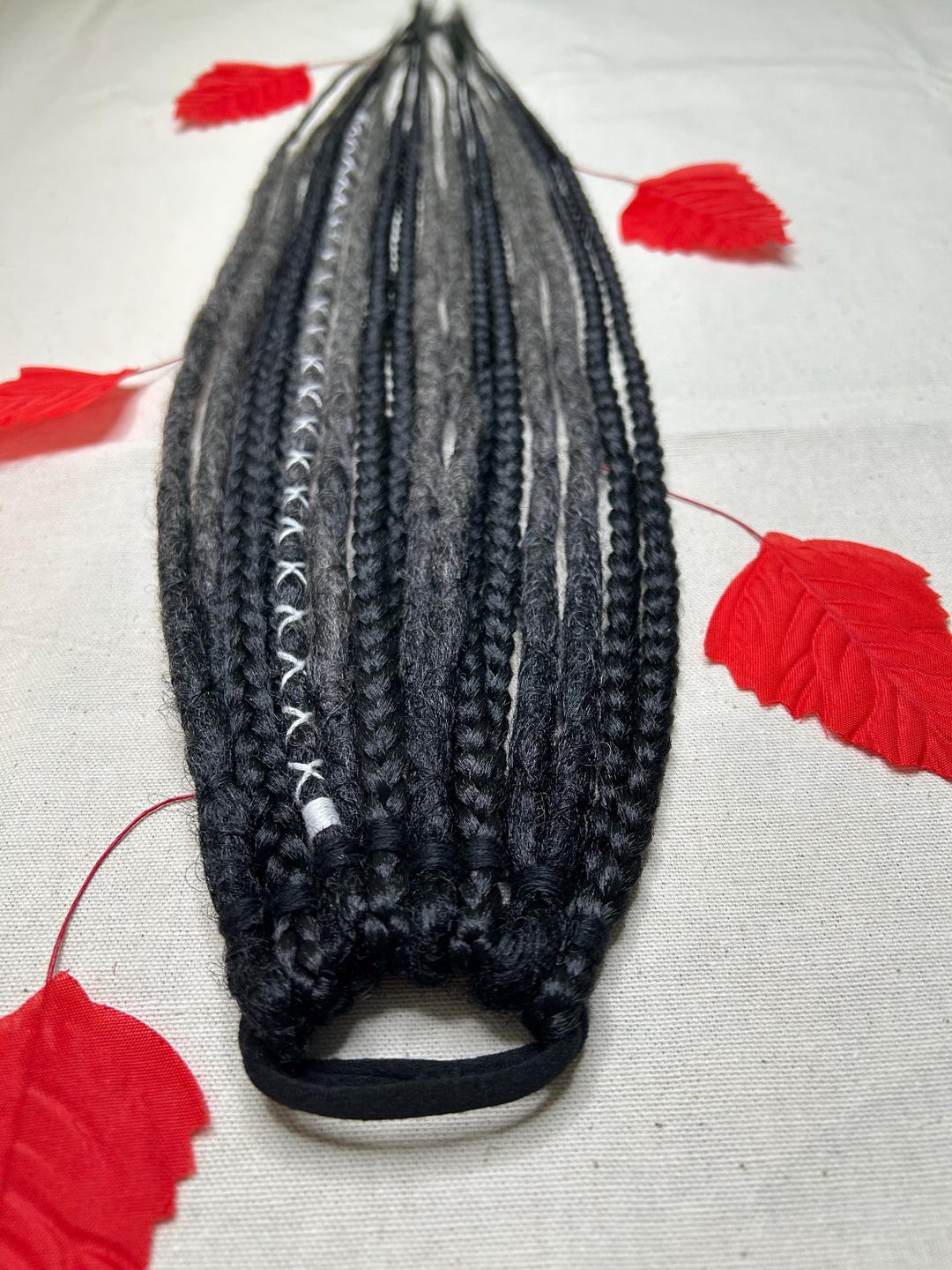 Synthetic Dreadlock Braids in Dreads Extensions on Hairband - Handmade ...
