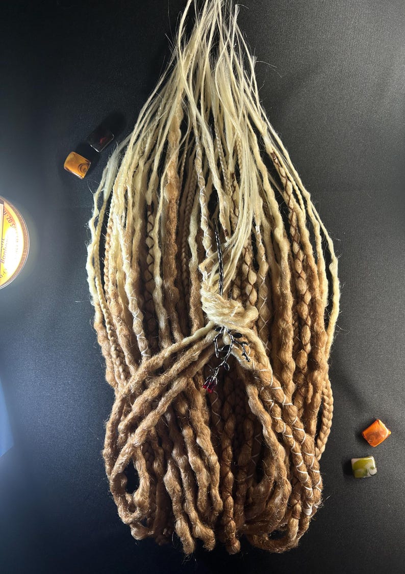 Ombre Blonde Dreadlock Extensions: Thin Twisted Dreads, Nordic Style ...