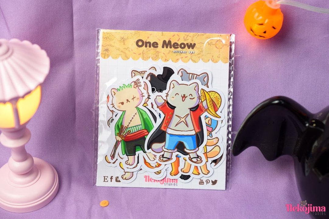 Kawaii Sticker Set One Meow • Cute Manga Inspired Stickers • Kawaii ...