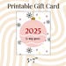 Printable New Year Card 2025 Card New Year Card Instant Download 5x7 ...