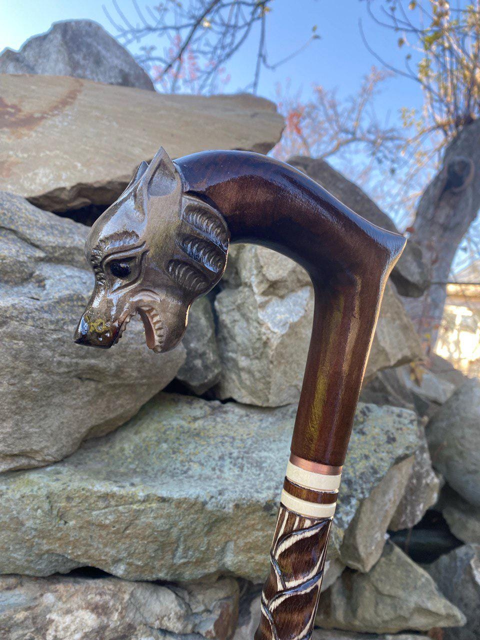 Fenrir Norse Wolf Walking Stick Fenrir God Viking Cane Norse Pagan,odin ...