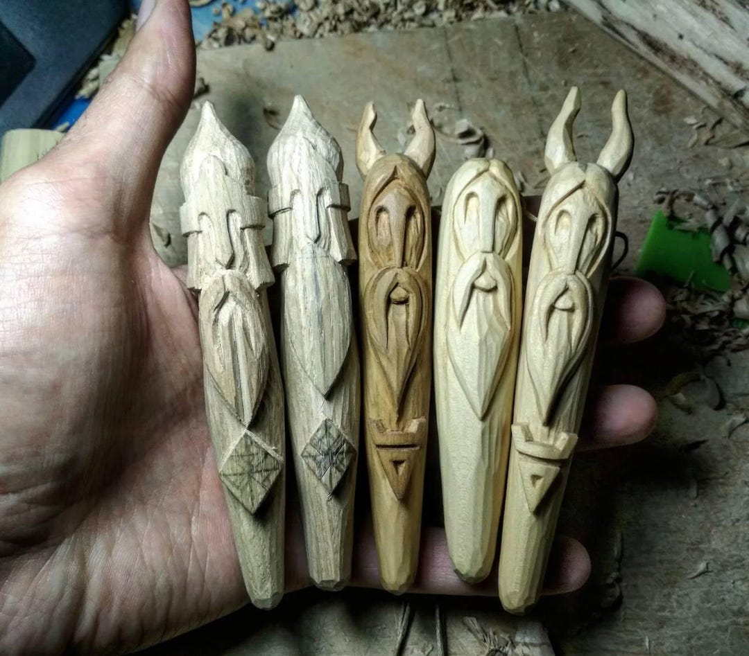 Slavic Totem Veles Perun Mara Chernobog Wooden Figurine Slavic Gods ...