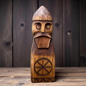 Hand Carved Wooden Slavic God Perun Slavic Gods Statues Slavic ...