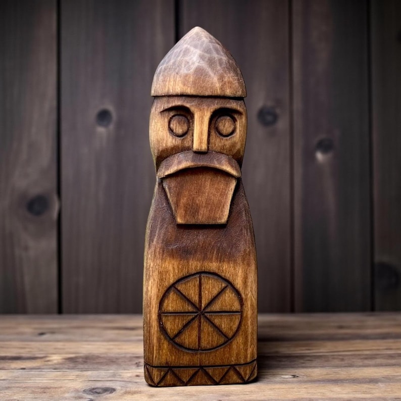 Hand Carved Wooden Slavic God Perun Slavic Gods Statues Slavic ...