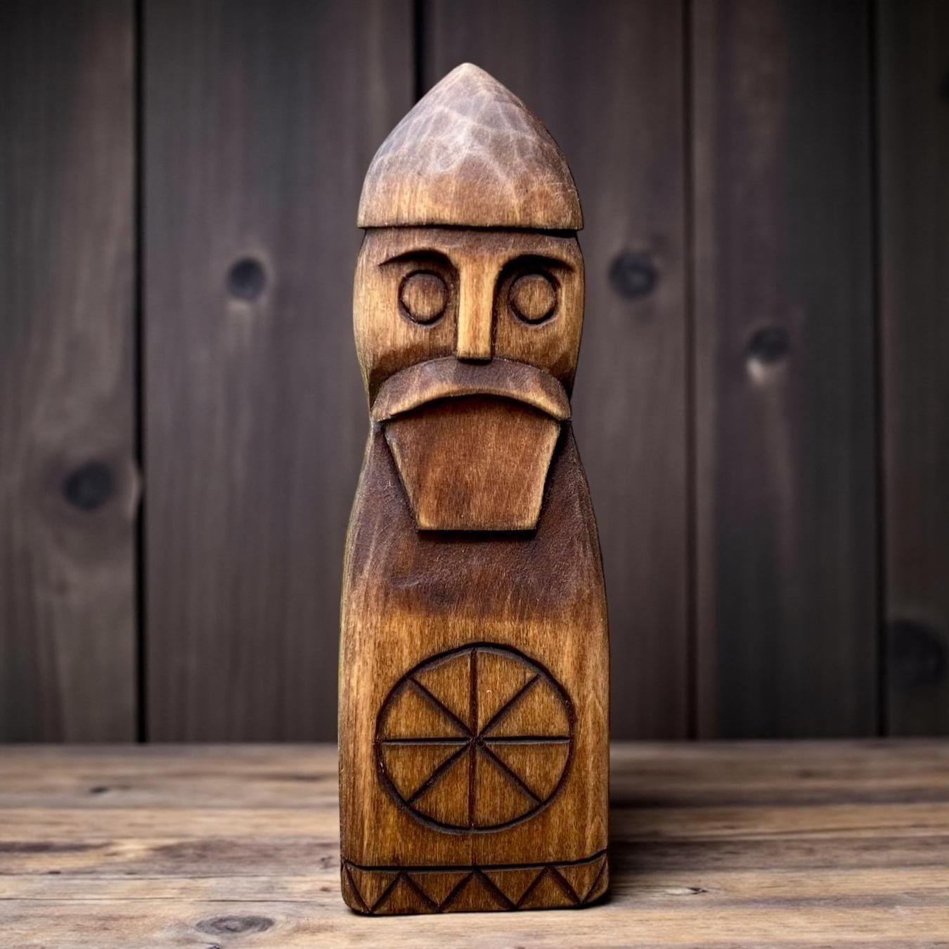 Hand Carved Wooden Slavic God Perun Slavic Gods Statues Slavic ...