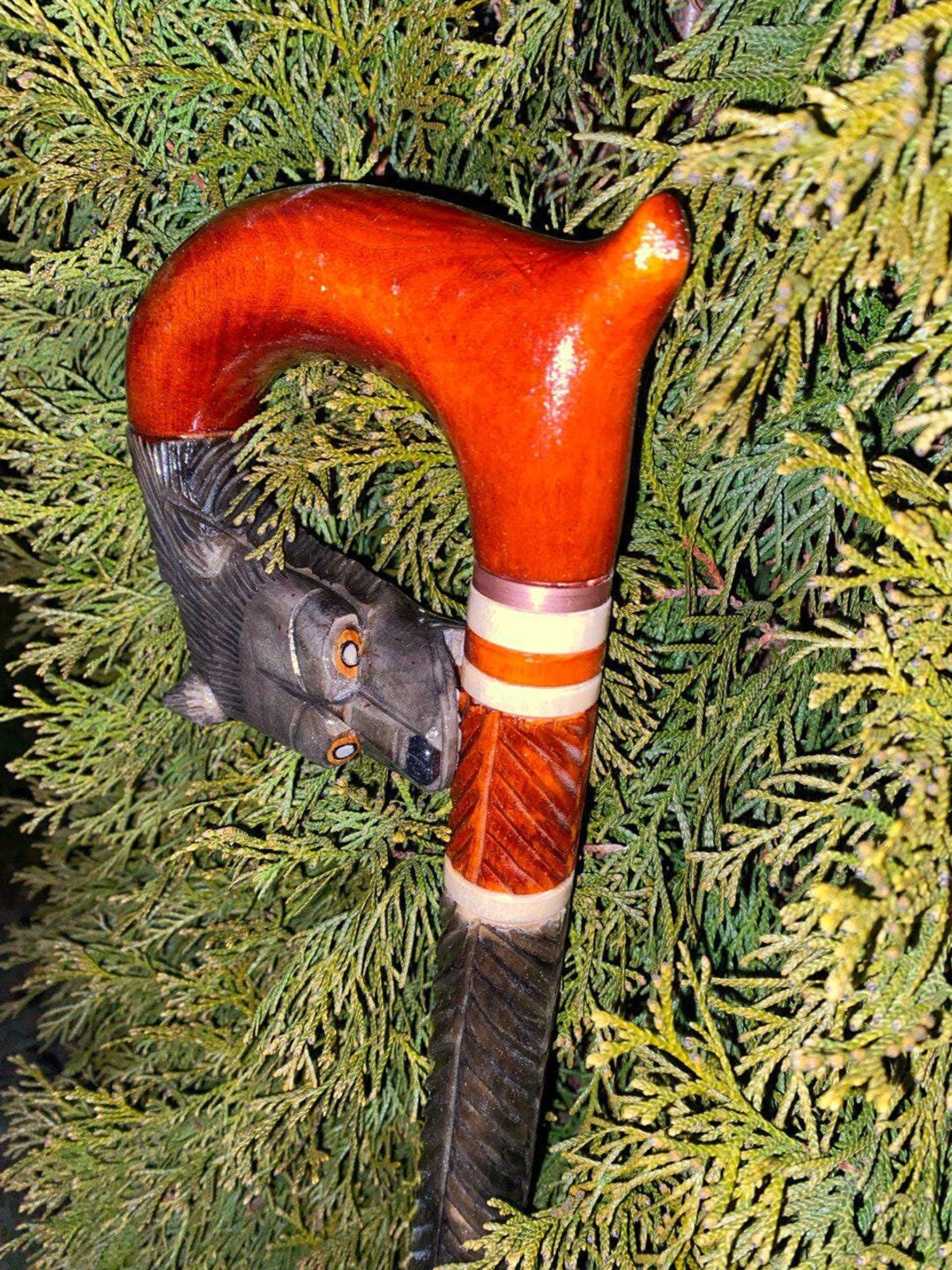 Wolf Fenrir Walking Cane Wolf Norse Walking Stick Wolf Fenrir Viking ...