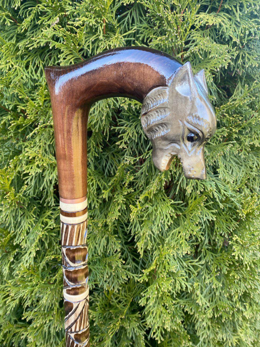 Fenrir Norse Wolf Walking Stick Fenrir God Viking Cane Norse Pagan,odin ...