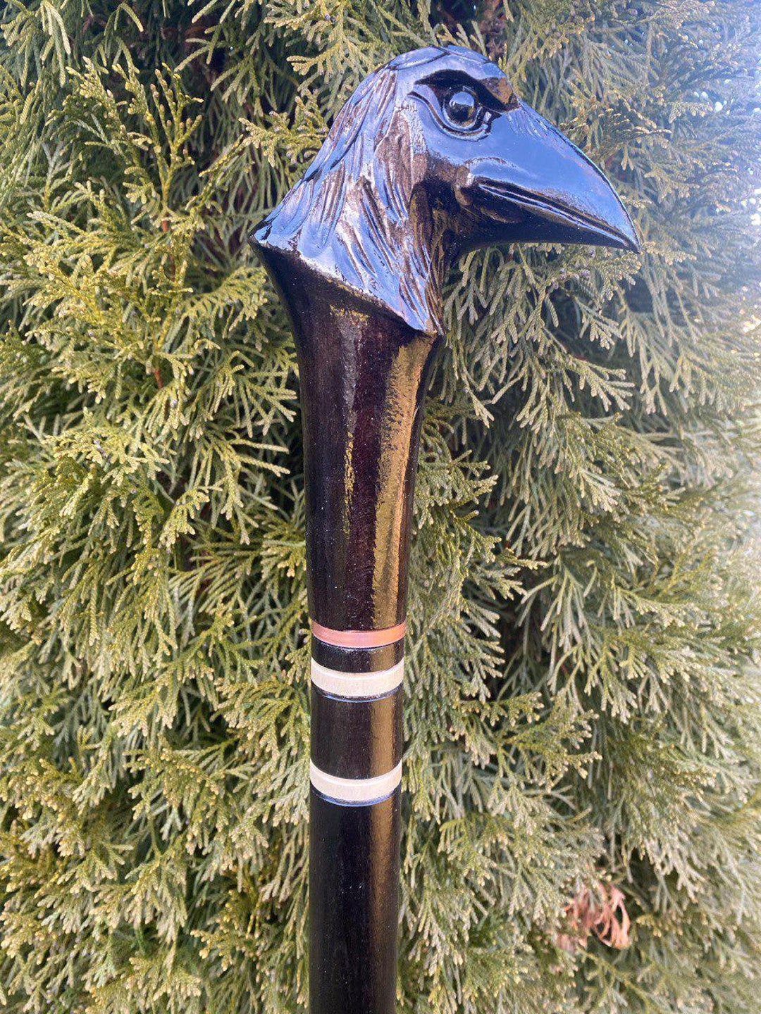 Odin's Raven Cane Norse Mythology Accessory Wooden Raven Walking Stick ...