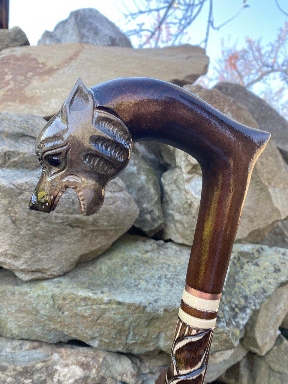 Fenrir Norse Wolf Walking Stick Fenrir God Viking Cane Norse Pagan,odin ...