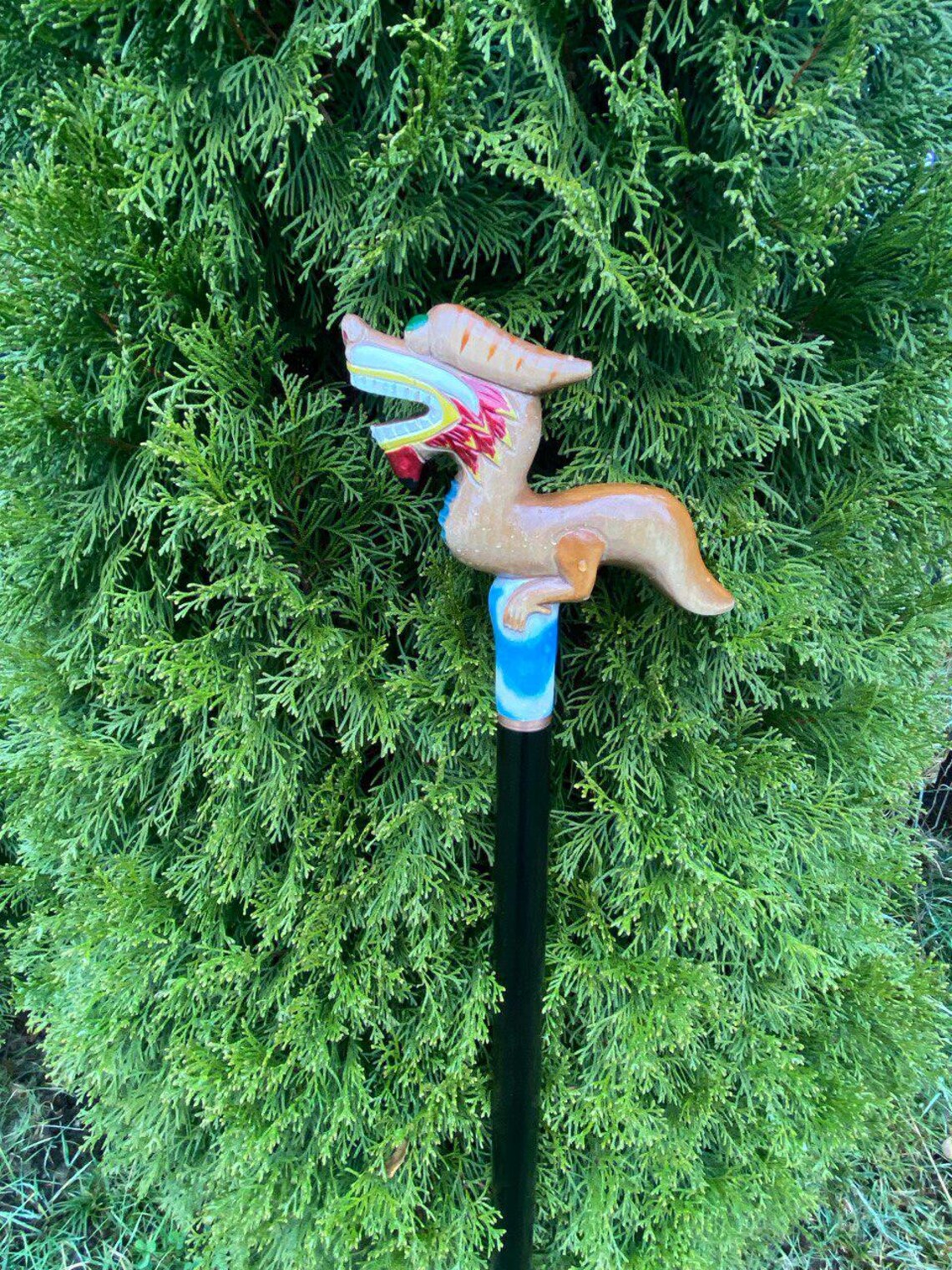 Chinese Dragon Cane Chinese Walking Stick Dragon Cane Wooden Walking ...