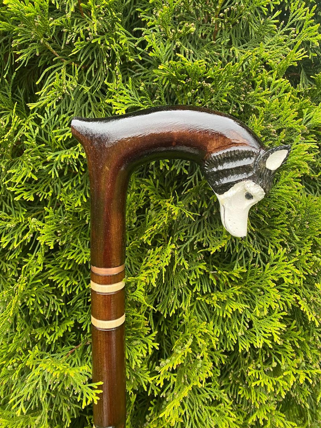 Wolf Norse Walking Stick Norse Viking Wolf Cane Viking Wood Carving ...