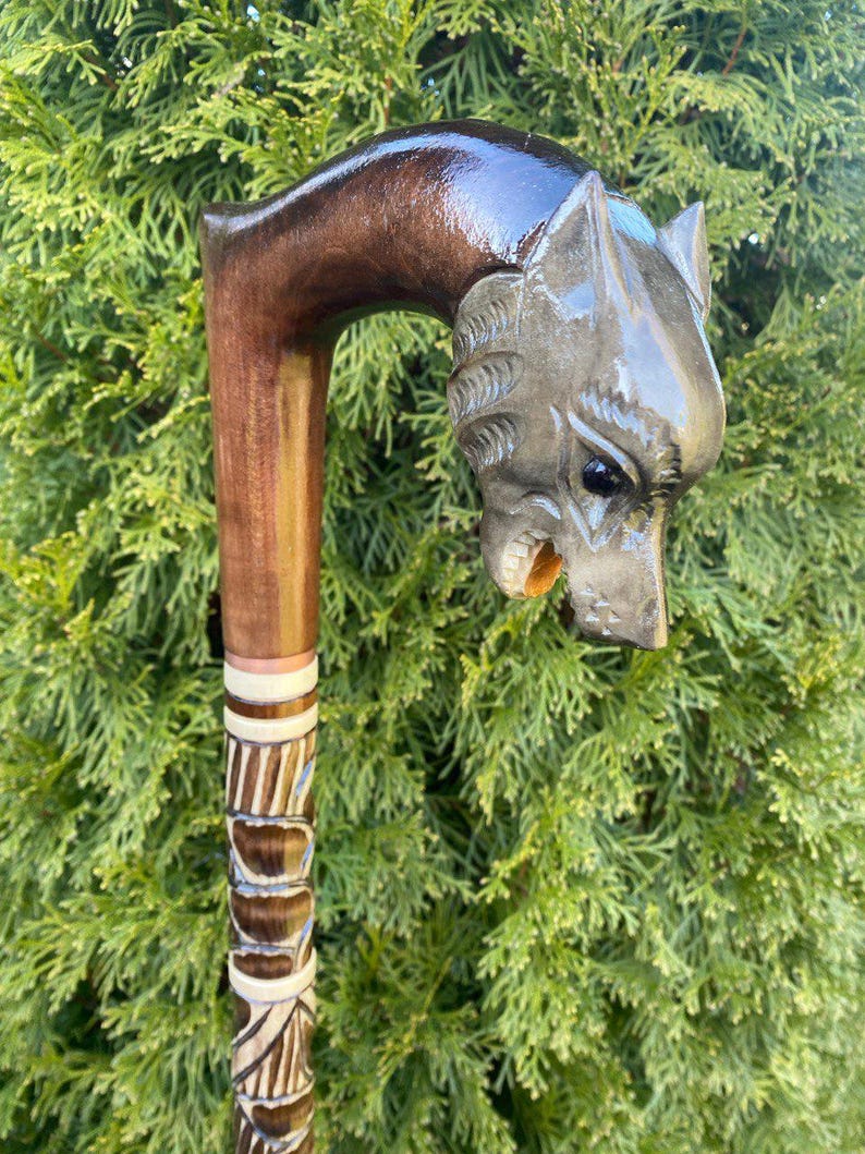 Fenrir Norse Wolf Walking Stick Fenrir God Viking Cane Norse Pagan,odin ...