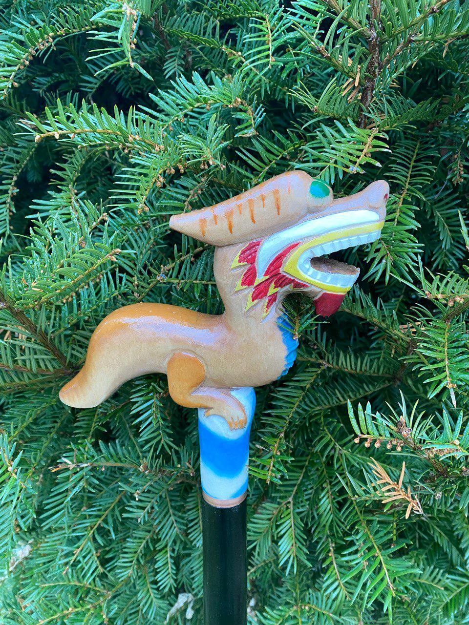 Chinese Dragon Cane Chinese Walking Stick Dragon Cane Wooden Walking ...