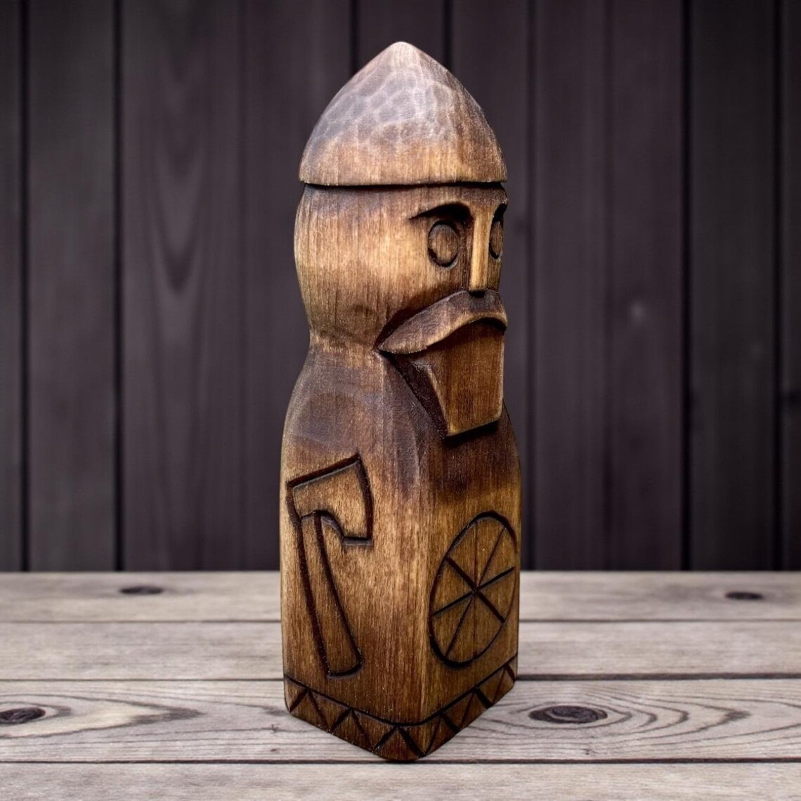 Hand Carved Wooden Slavic God Perun Slavic Gods Statues Slavic ...