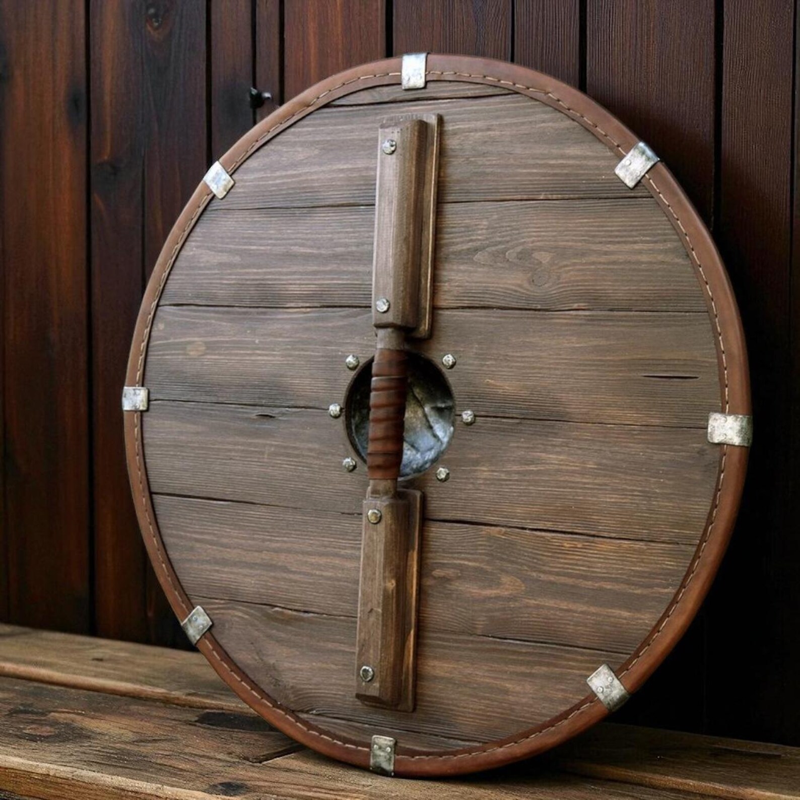Wooden Viking Shield Norse Mythology Cosplay Shield Mediaeval Shield ...