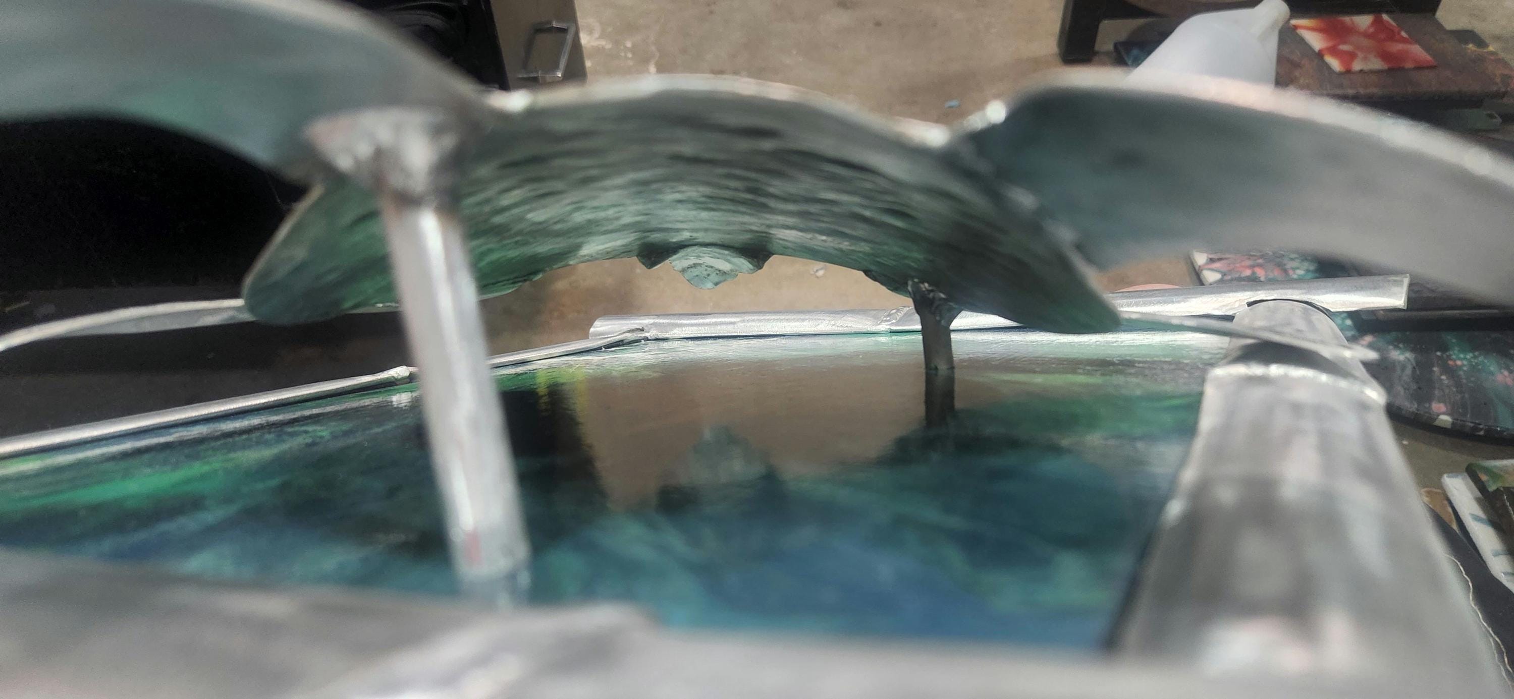 Sea Turtle Art Welded Aluminum Sculpture Tropical Reef Underwater Home ...