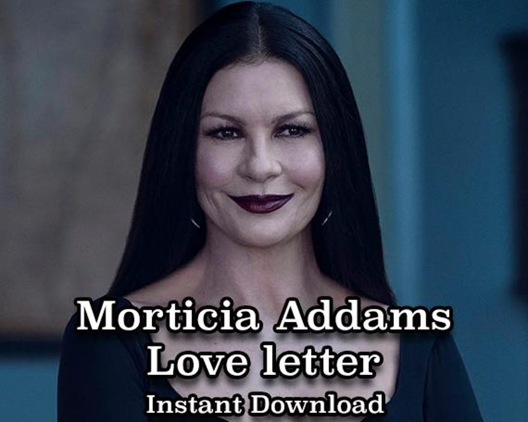 Morticia Addams Love Letter, Comfort Character Letter, Addams Family ...