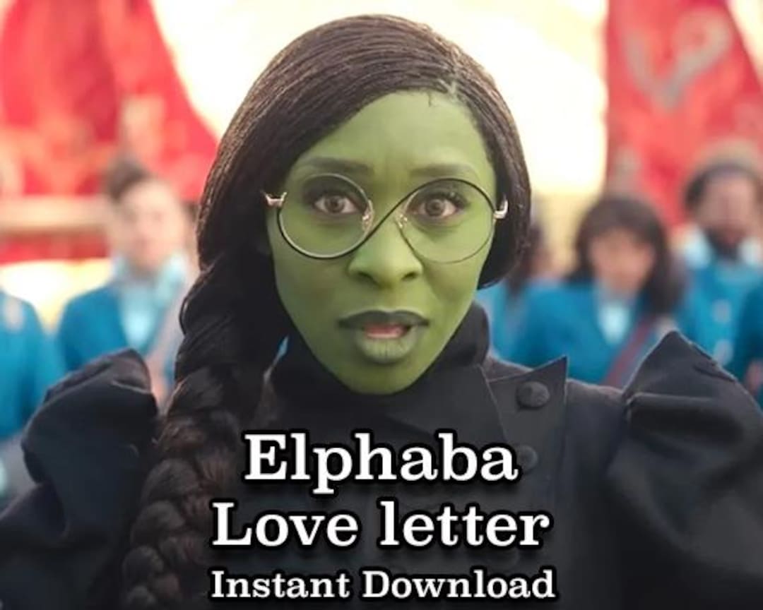 Elphaba Love Letter, Love Note, Comfort Letter, Comfort Character ...