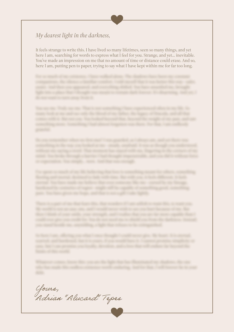 Alucard Love Letter, Adrian Alucard Tepes, Love Note, Romantic ...